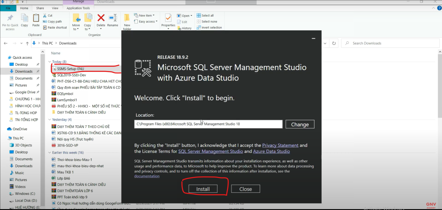 Hướng dẫn cài đặt Microsoft SQL Server 2019 - Học viện GNV