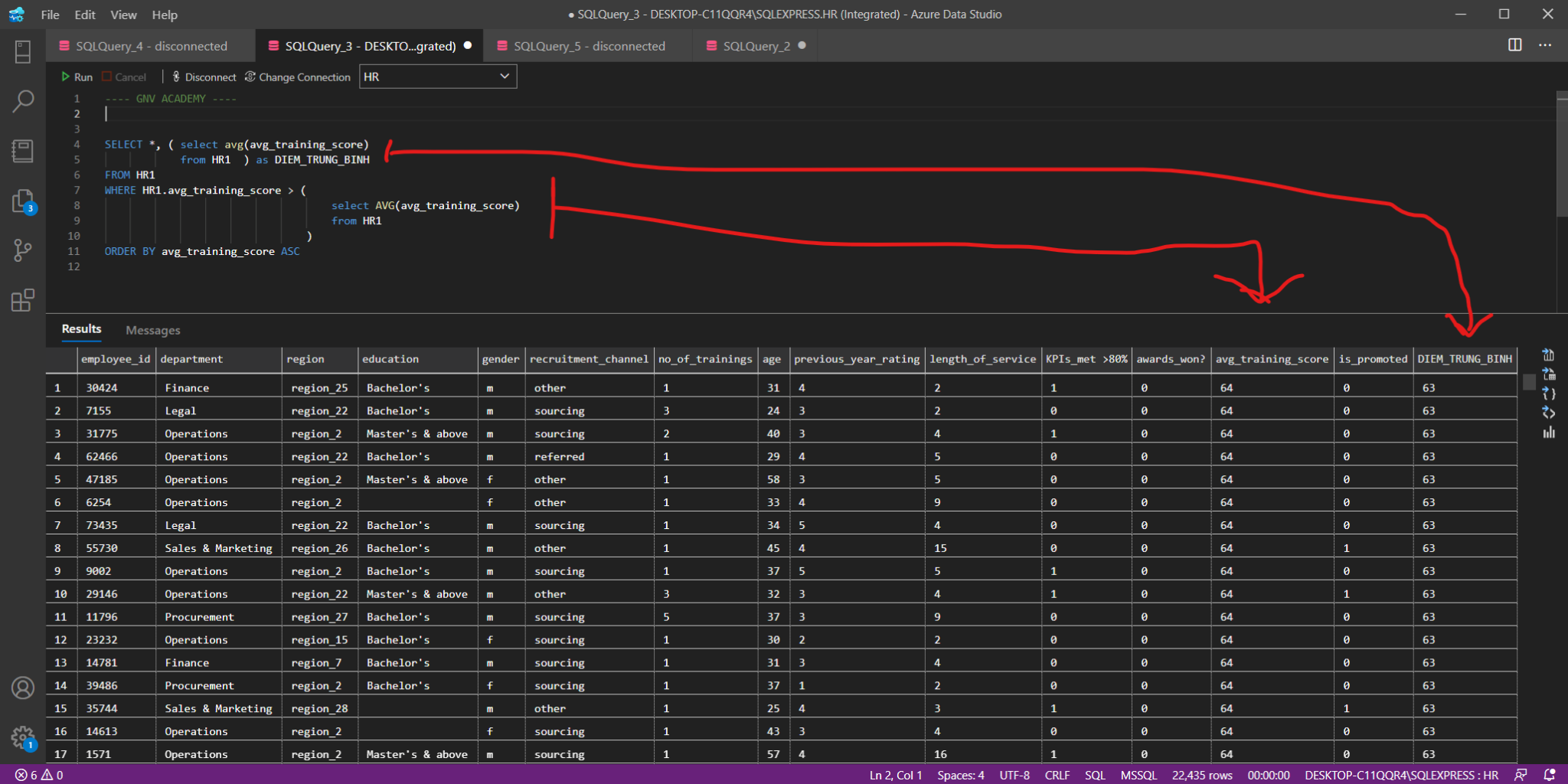 Truy vấn lồng SQL - Subquery trong SQL P1 - Học viện GNV